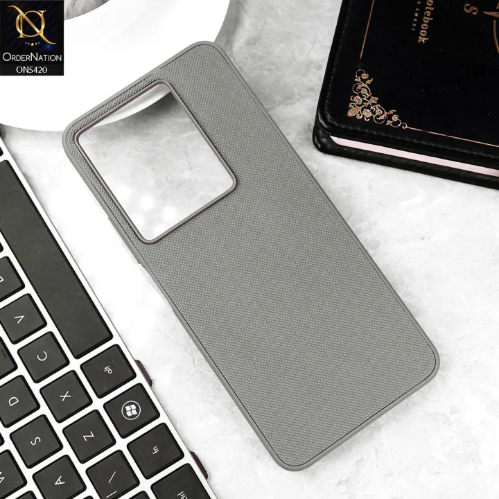 Infinix_ Note 30 Cover - Gray - New Dotted Leather Texture Soft Borders ...