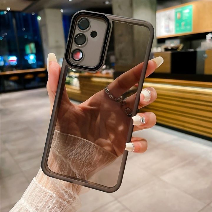 Casing For Samsung Galaxy A55 A35 A25 A15 4G M34 5G 2024 Case Plating Transparent Soft Thin ...