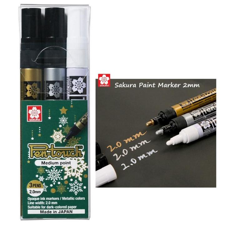 Sakura Pen Touch Paint Marker Set of 3 (Available in Fine and Medium ...