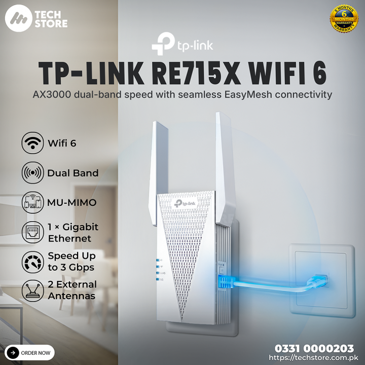 Wifi 6 Signal Booster RE715X AX3000 Mesh WiFi 6 Access Point Dual-band ...