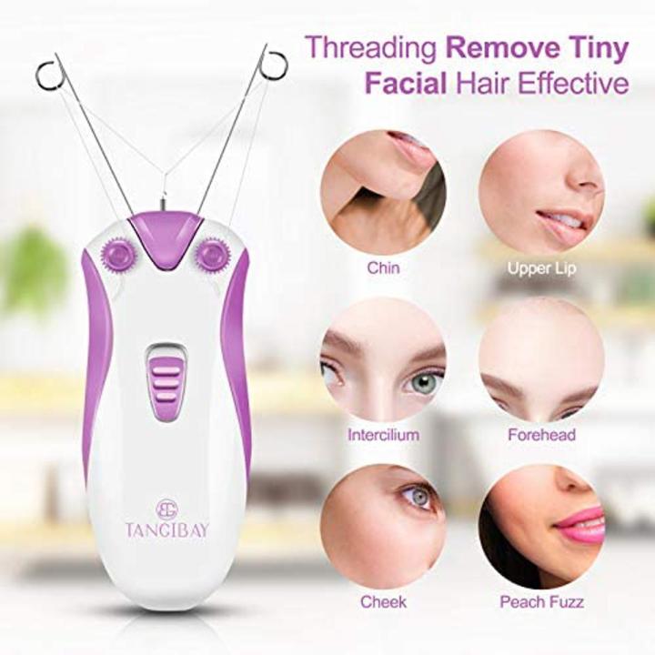 Brown – Electronic Rechargeable Thread Body & Face Hair Remover Removal ...