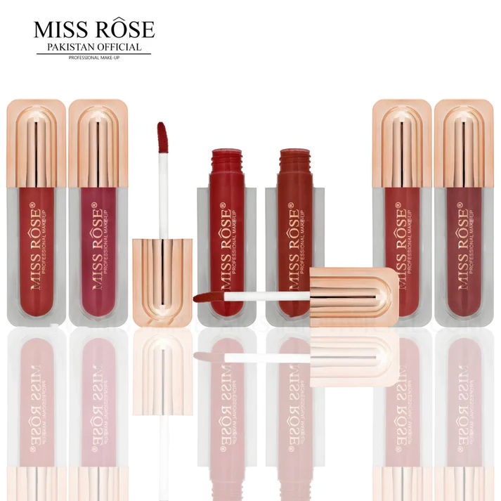 Miss Rose makeup 4 PC Velvet Luxe Liquid Lip Gloss Set | Daraz.pk