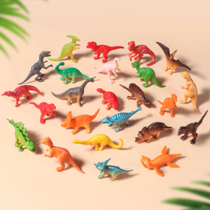 12 Pieces Plastic Mini Dinosaur Figures Toys Party Favors Supplies ...