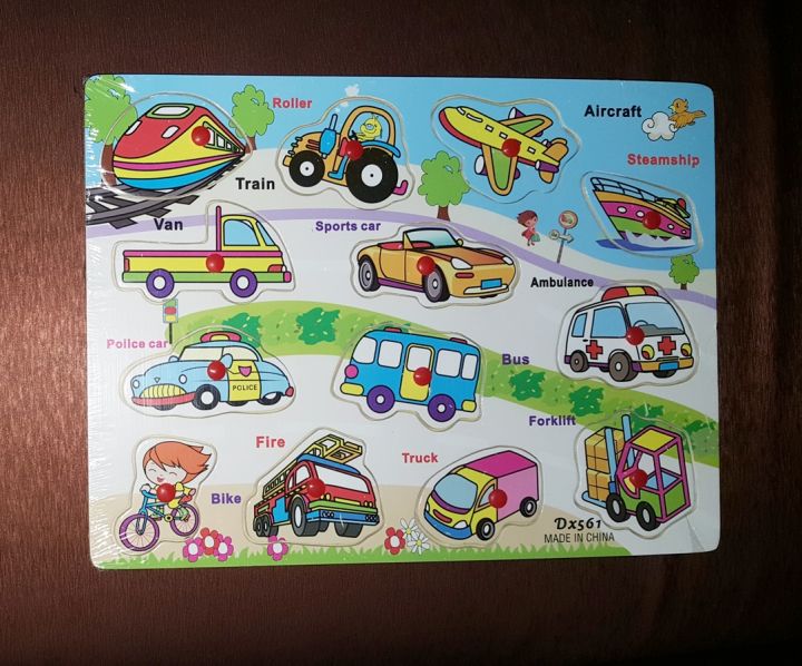 Wooden Puzzle Board for Kids - Kids Shapes Learning Puzzle Board (Play ...