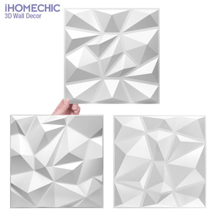 30X30cm Wall Renovation 3D Stereo Wall Panel Diamond Not Self-Adhesive ...