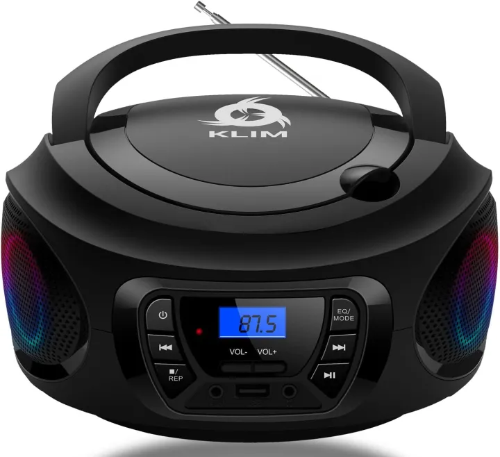 Boombox Portable Audio System - FM Radio CD Player Bluetooth MP3 USB ...