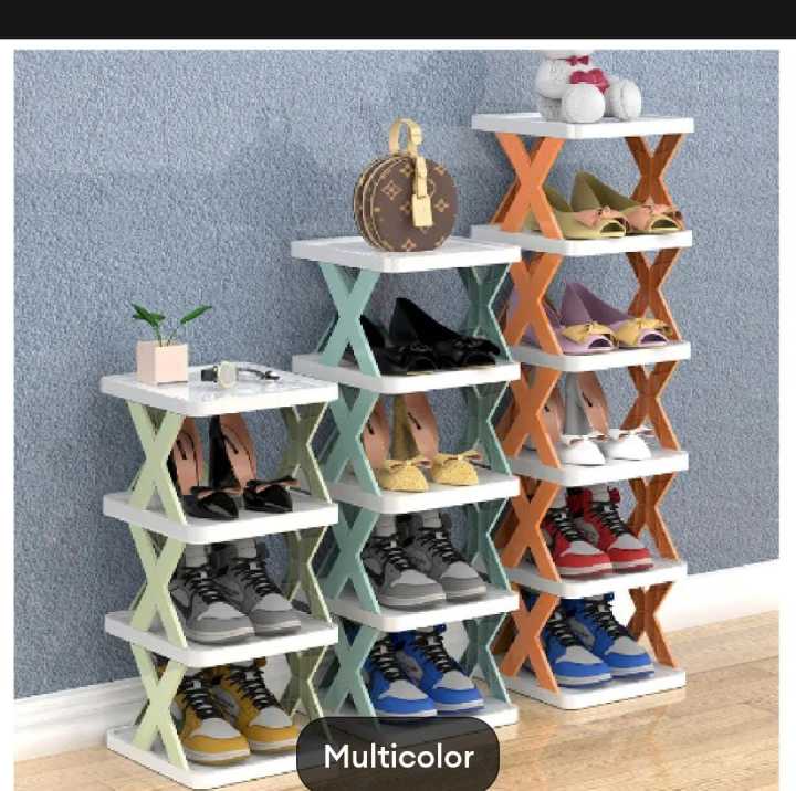 A.M Stackable Shoe Rack Multi Layer Shoes Storage Organizer Removable ...