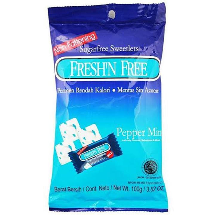 Fresh N Free Pepper Mint Sugar Free Sweetlets 100g Halal Certified ...