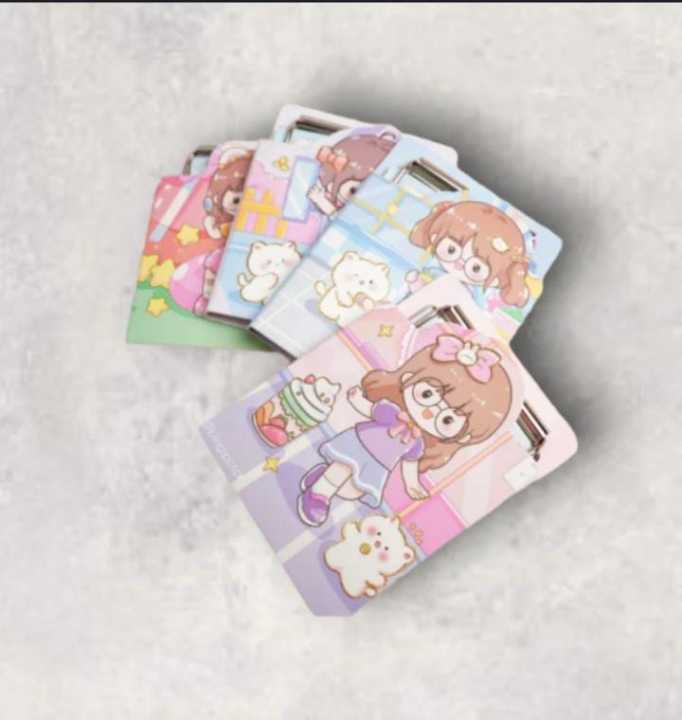 Cute 1 pcs random kawai clip board A7 notepad for boys and girls, cute ...
