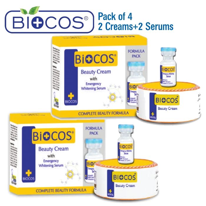 Special Big Discount Offer Biocos Cream With Biocos Serum Pack Of 4: 2 ...