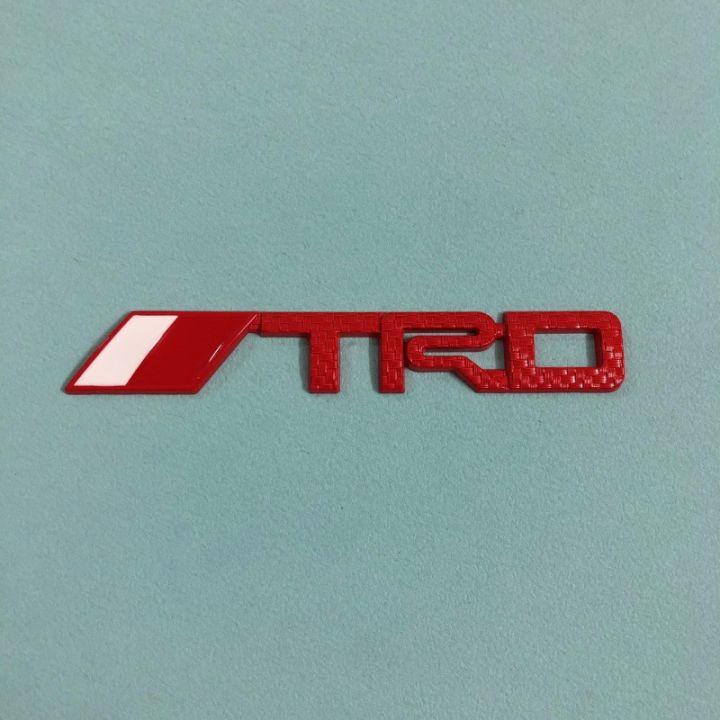 TRD Logo 3D Metal Red Carbon Car Emblem Sticker Badge Sport Style Auto ...