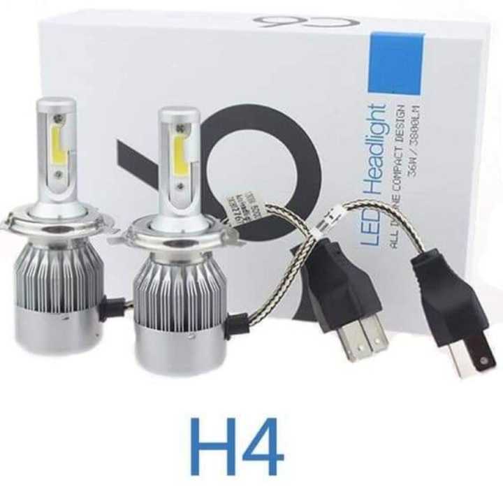 C6 Led Headlights Bulbs For Any Bike &Car h4 (White) 1 piece | Daraz.pk