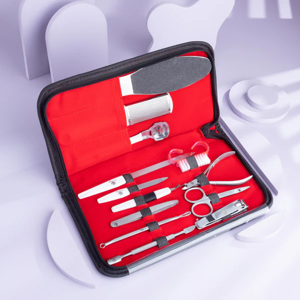 Complete 13-Piece Nail Care Kit , Professional Stainless Steel Manicure ...