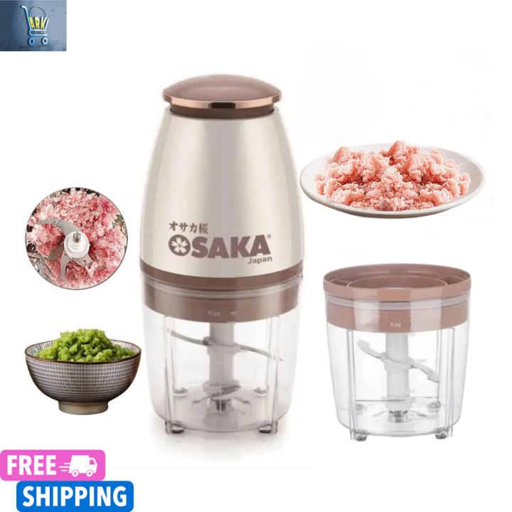 Electric Vegetables & Meat Chopper 1Liter - 4 Blade Stainless Steel ...