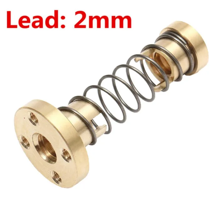 T8 Tools DIY Anti-backlash Spring Loaded Nut For 2mm / 8mm Trapezoidal ...