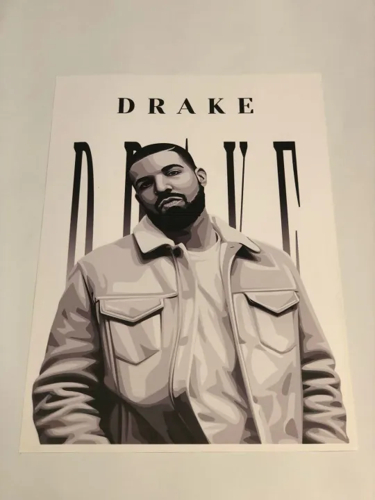 All Drake pop music singer aesthetic A4 size vinyl sticker poster ...