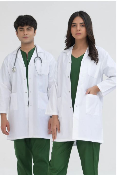 Professional Unisex Snap Button Lab Coat | Premium Quality by Clozzi ...
