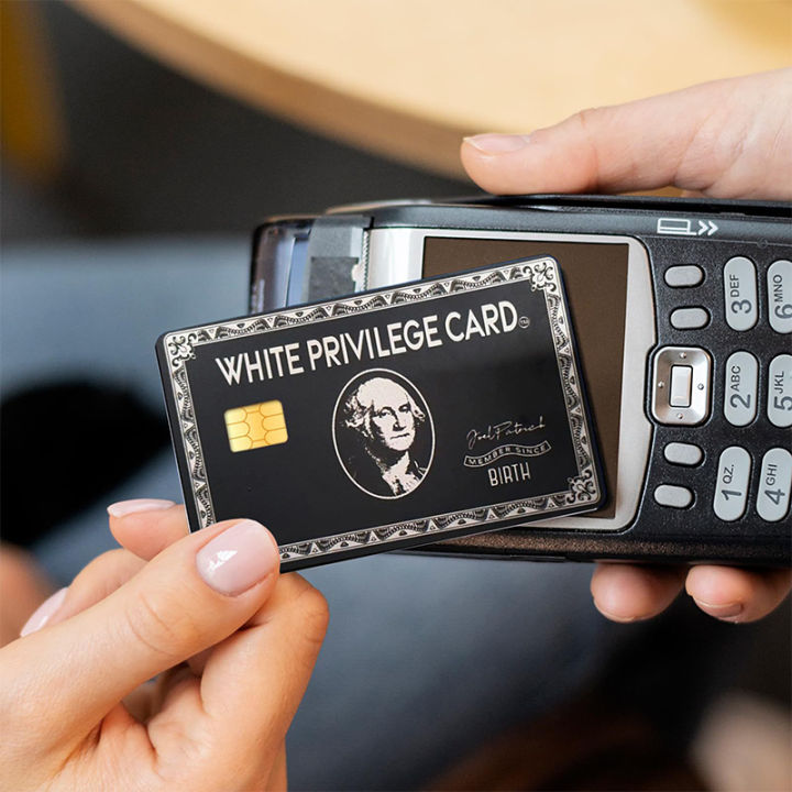 4Pcs White-Privilege Card Sticker Debit Card Stickers For Protecting No ...