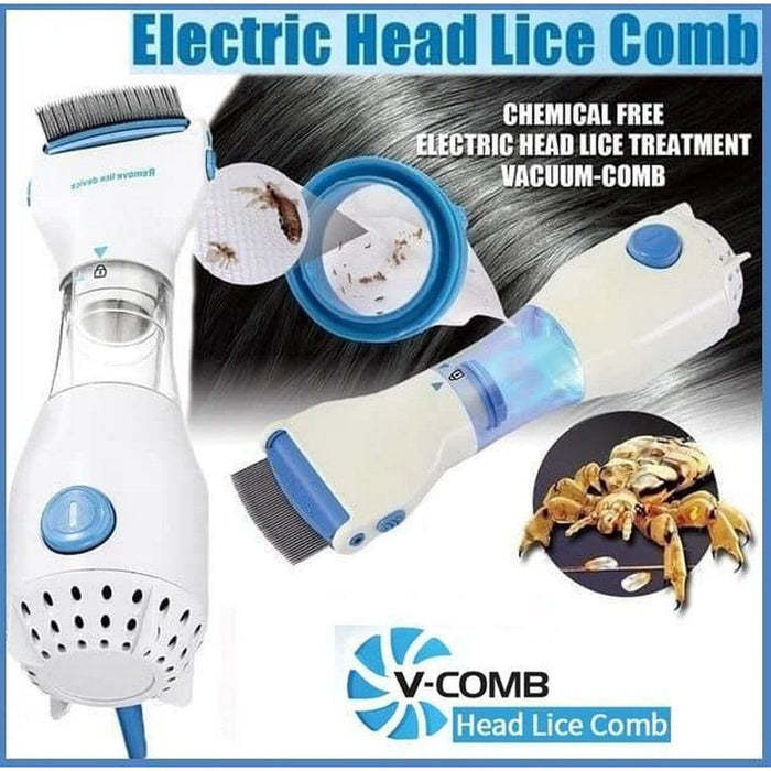 Electric Vacuum Comb for Lice Treatment - Electric Head Lice Vacuum ...