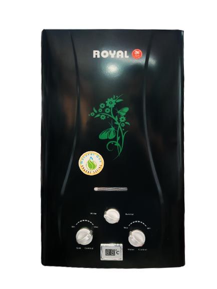 Royal 7 Litter Instant Water Heater Metallic Coils Natural Gas Geyser ...