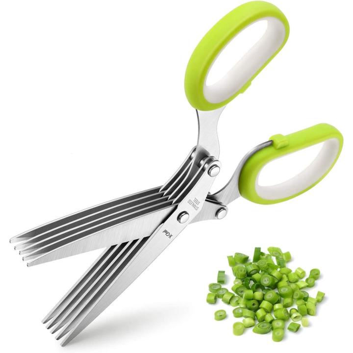 Stainless steel five-layer chopped green onion scissors Food supplement ...