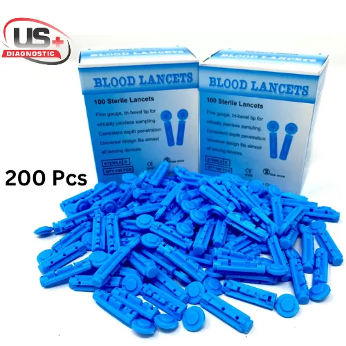 Blood Lancets 200 Pcs Sugar Test Needles, Glucometer Lancets, Diabetic ...