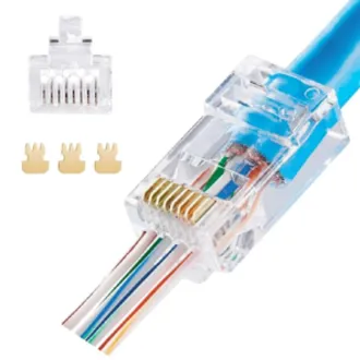 CAT7 Shielded Gigabit Crystal Head RJ45 Ethernet Cable Connector | Daraz.pk