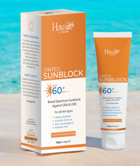 Haya Tinted Sunblock SPF 50+/60+: Broad Spectrum UV Protection with ...