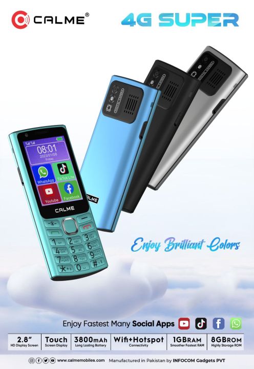 Calme 4G Super 100% Genuine - Dual Sim 4G - 2.8 Inch Touch Display ...