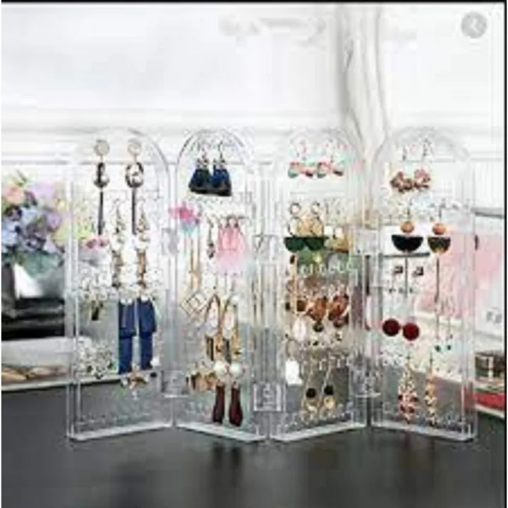 M.T.J 4 Foldable Acrylic Earring Stand ,Beautify Screen Stud Foldable ...