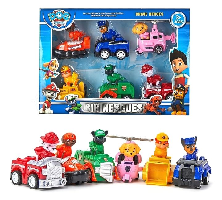 Paw Patrol Dogs Rescue Set Puppy Patrol Toys Cars Action Figures Model ...