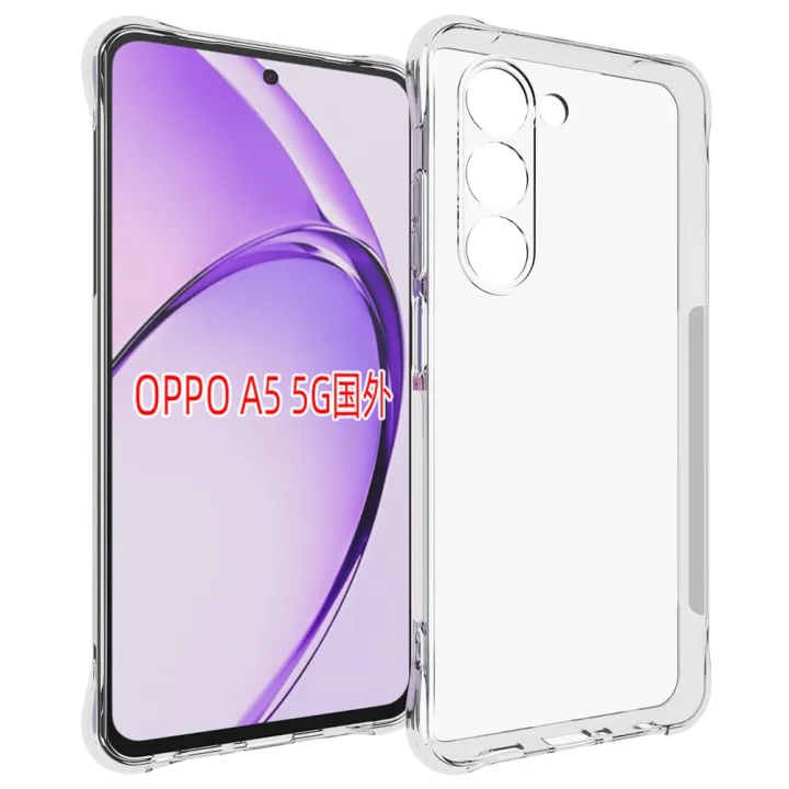 Oppo A5 5G Back Extra Bumper Cover Transparent Soft Silicone Crystal ...