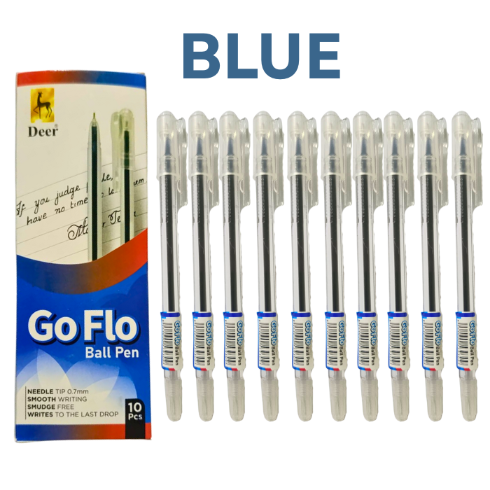 Pack of One Ultra-Smooth Go Flo Ballpoint Pens – Available in Blue ...