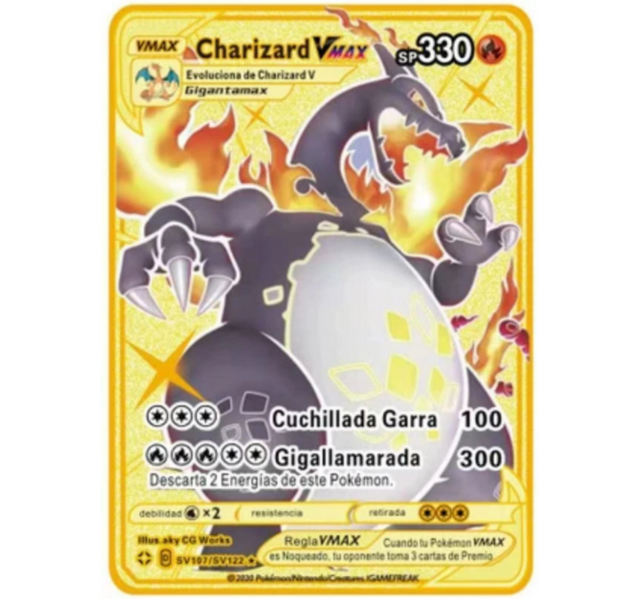 2021 NEW Pokemon Metal Card PIKACHU Charizard Golden Vmax Card ...