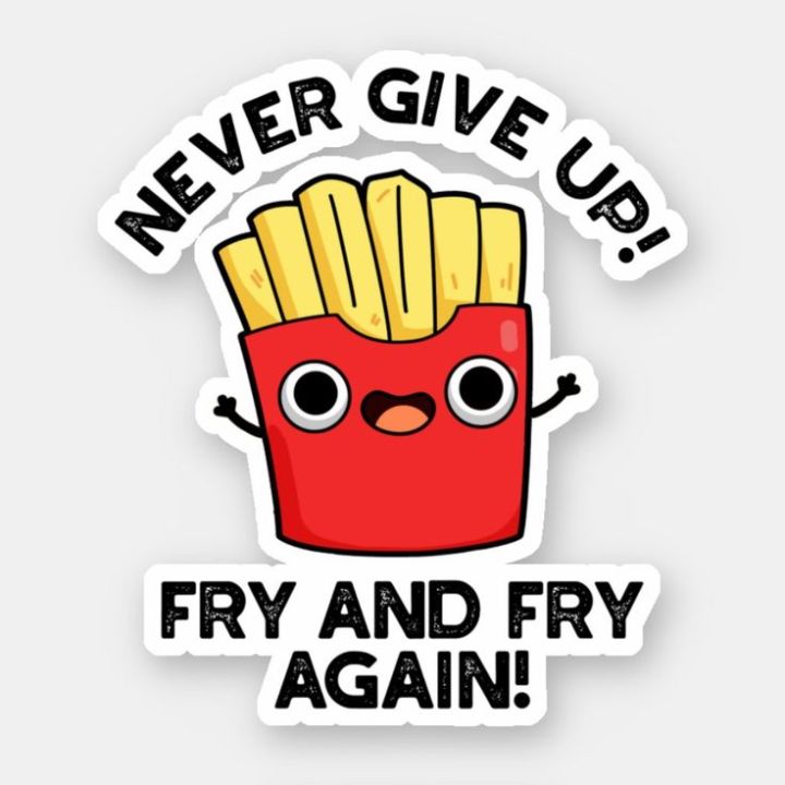 Happy French Fries Stickers - 3 - 3 inch Approx - Aesthetic Art ...