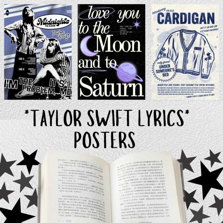 16 pcs TAYLOR SWIFT LYRICS A6 Posters – 4.1x5.8 inches poster Perfect ...