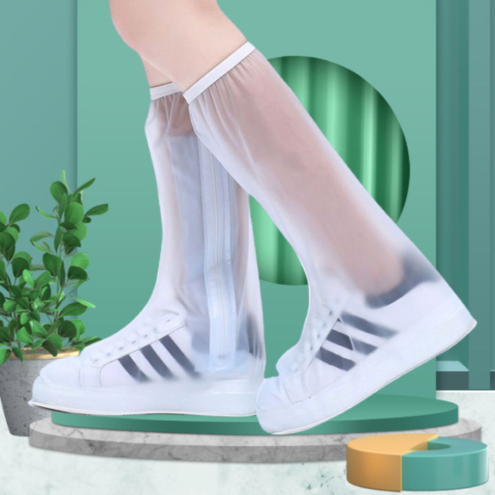 PVC Waterproof Shoes Cover with Waterproof Layer Unisex High Tube ...