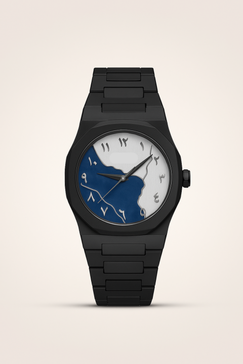 Black Aura Arabic Dial Luxury Men’s Watch – Modern Matte Finish with ...