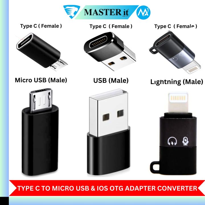 Type C Converter Adapter For Microphone - Type C to USB / IOS / Android ...