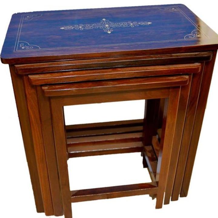Antique Nesting Tables, Wooden Nested Tables Pakistan handicraft ...