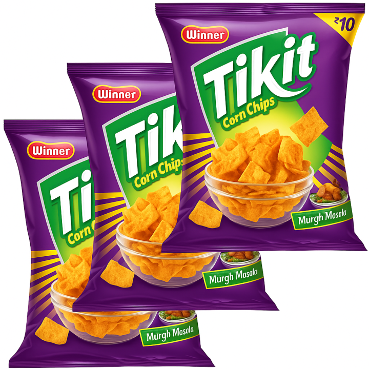 Tikit Corn Chips Murgh Masala Flavor | Crunchy, Fresh & Delicious ...