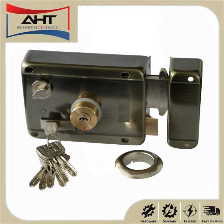 LT RIM LOCK | MAIN GATE LOCK | DOOR LOCK WITH 5 KEYS | NIGHT LATCH LOCK ...