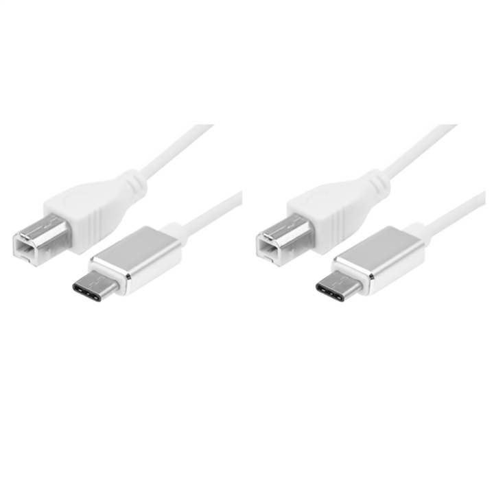 2X USB Type B Midi Cable to Type C Connector, Adapter Cable, Piano ...