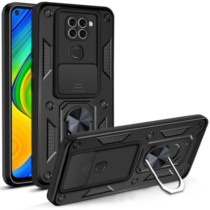 For Xiaomi Redmi Note 9 Rugged Armor Protection Case with Slide Camera ...
