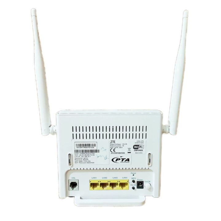 PTCL ZTE VDSL CPE H168N Wifi Router With Adaptor (Us-ed) | Daraz.pk