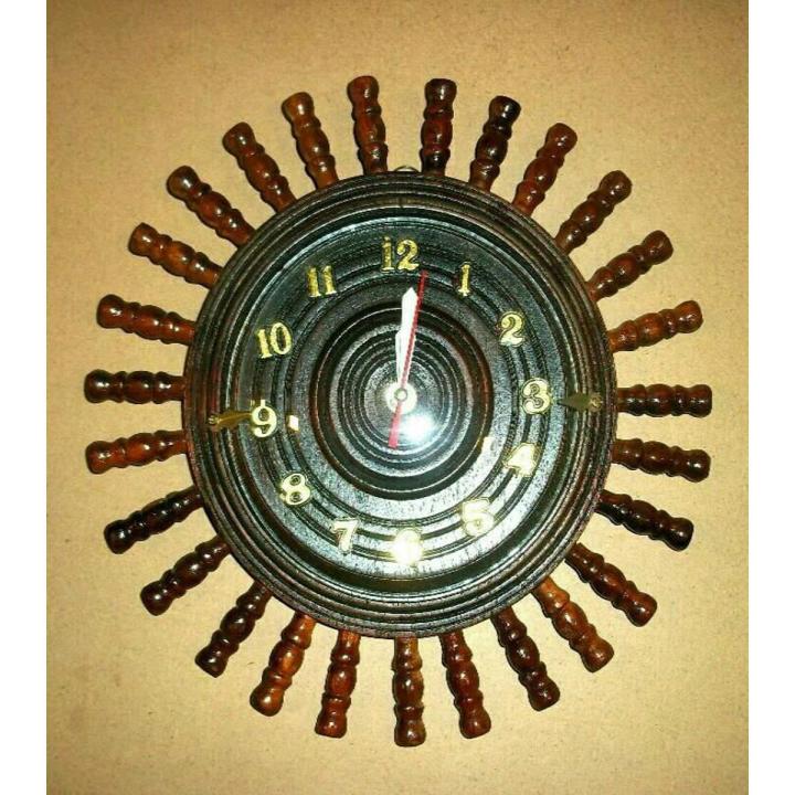 Kashmiri Handmade Wooden Wall Clock Craftivity | Daraz.pk