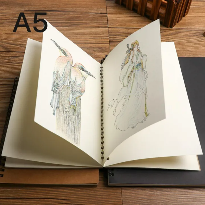 A5 Sketchbook Notepad For Artist Sketch Drawing 50 Sheet Kraft Paper ...