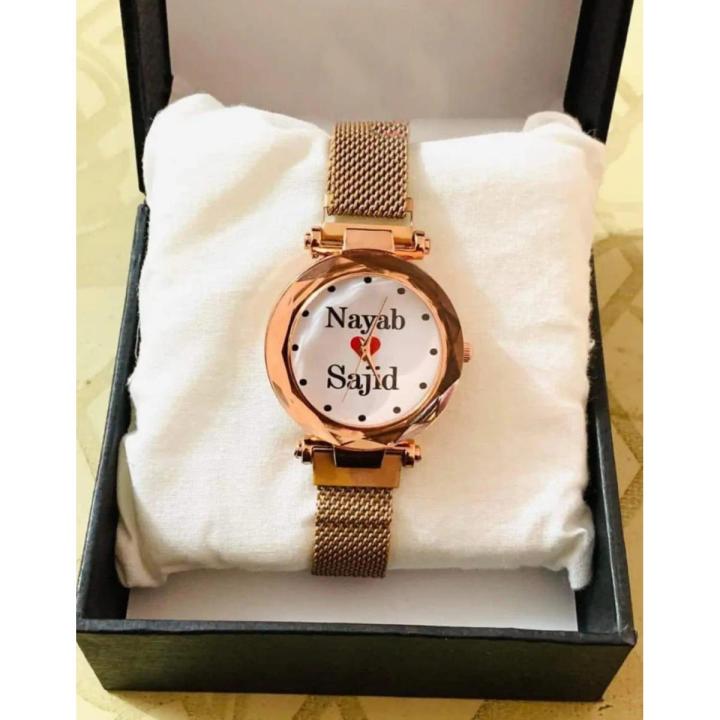 Customized Name Girls Magnetic Watch | Daraz.pk