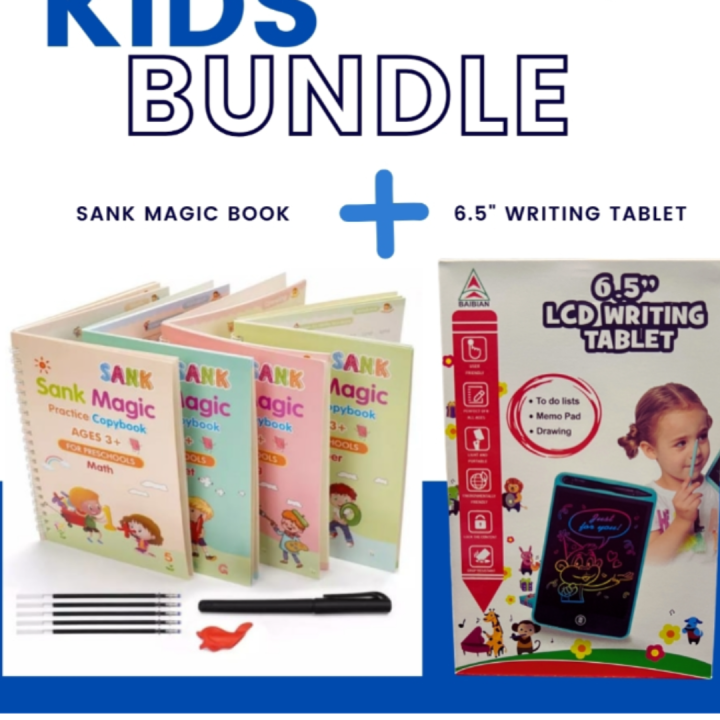 4-in-1 Sank Magic Book Practice + 6.5-Inch Multi-Color LCD Electronic ...