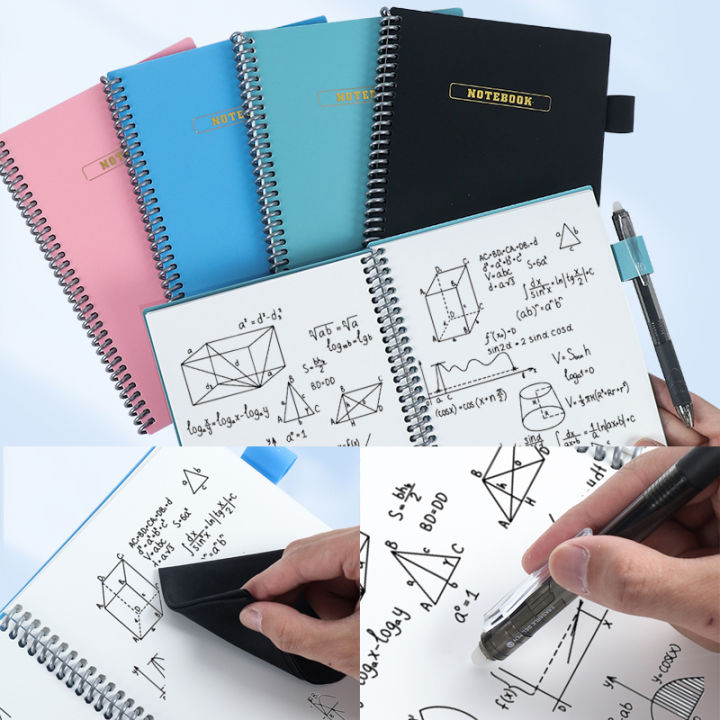 A5 Reusable Whiteboard Notebook With Free Whiteboard Pen Erasing Cloth ...